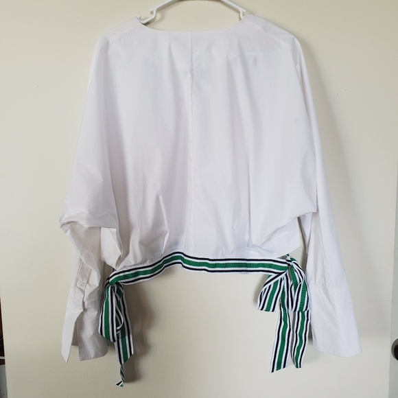 Moelleux | Tops | Moelleux Button Down Side Bow Shirt | Poshmark